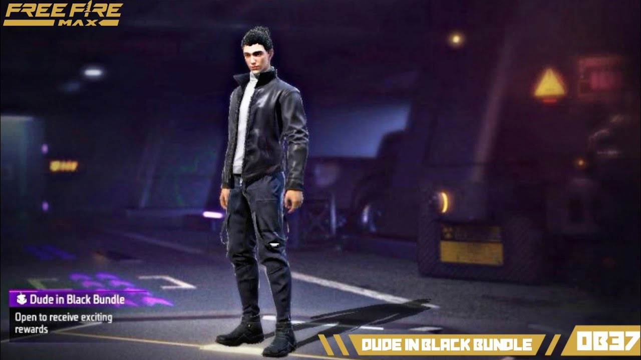 Dude in Black Bundle | OB37 | Free Fire MAX - YouTube