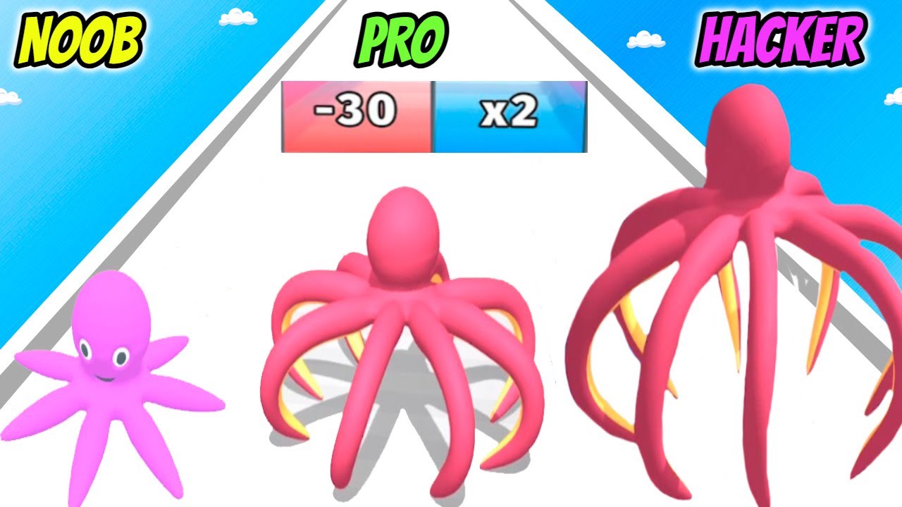 Octopus Run! - NOOB vs PRO vs HACKER - YouTube