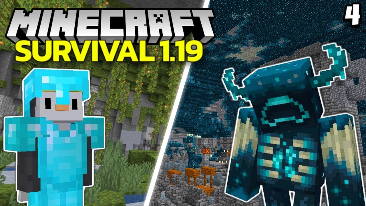 I took on the WARDEN in Survival Minecraft 1 19!! 🐧 : Survival ...