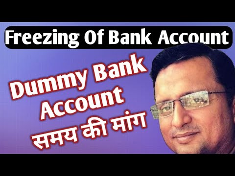 Dummy Bank Account | Freezing Of Bank Account By Police | account ...