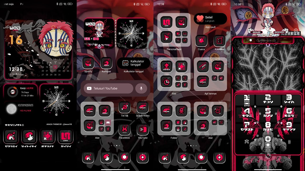 Tema Dark Mode Akaza Dark Anime Untuk Semua HP Xiaomi || Tema Dark ...