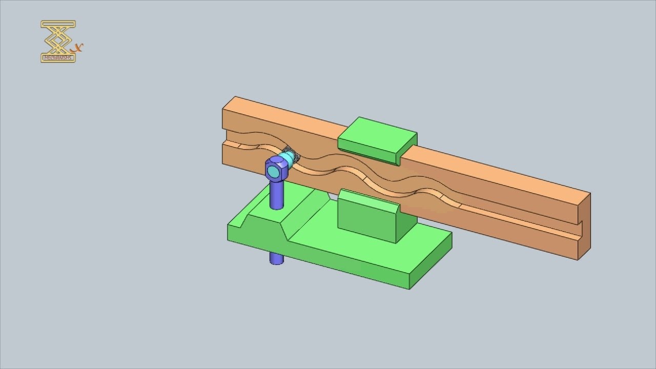 Three-Link Sliding Cam Mechanism 2 - YouTube
