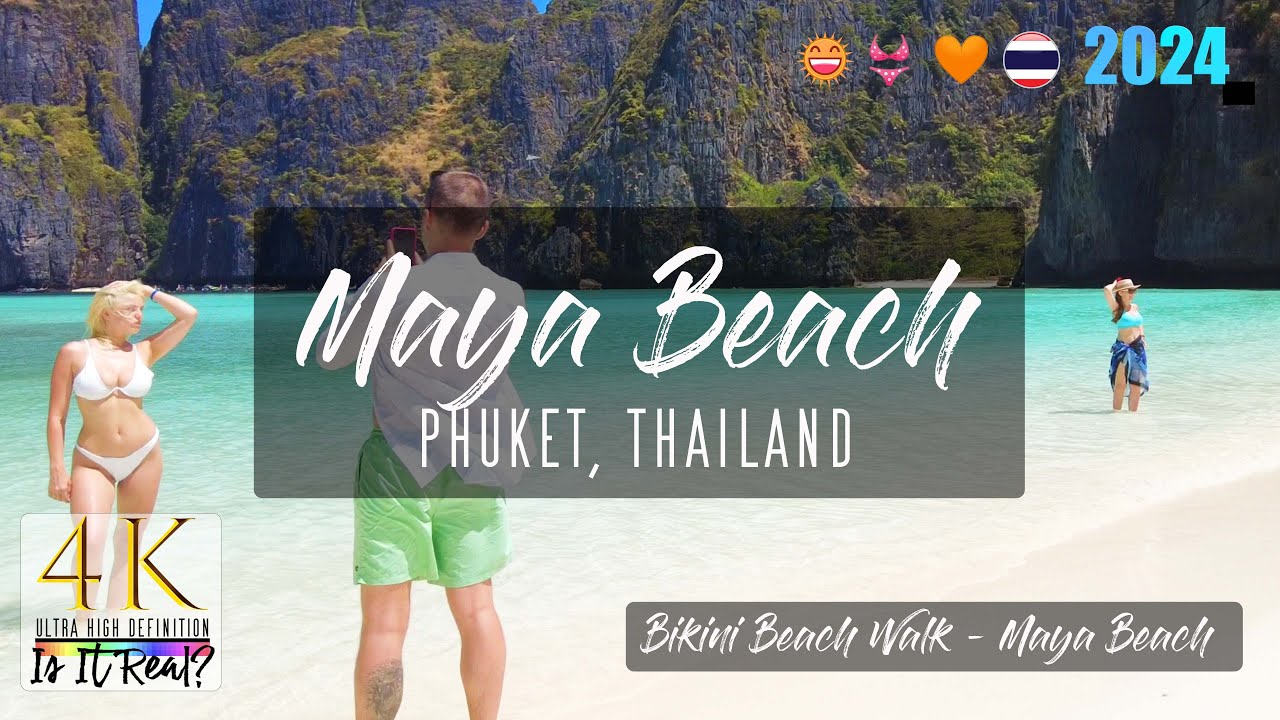 Maya Beach | Leonardo DiCaprio 'THE BEACH' | Bikini Beach Walk | Phi Phi Island | Thailand | 4K ...