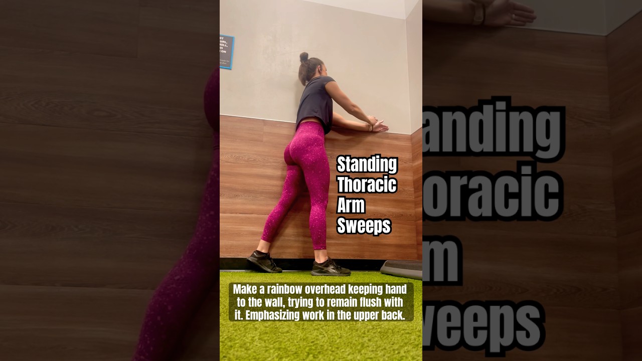 Standing Thoracic Arm Sweeps - YouTube