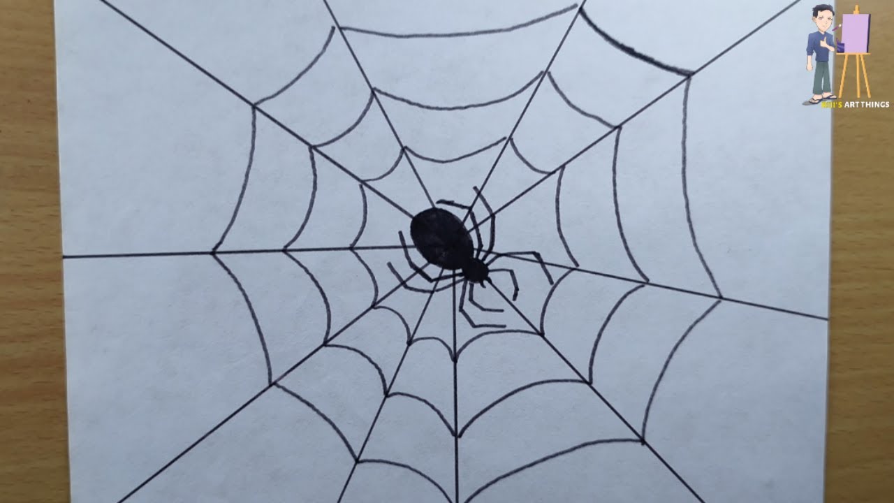 How to draw spider || Easy drawing for beginners - YouTube