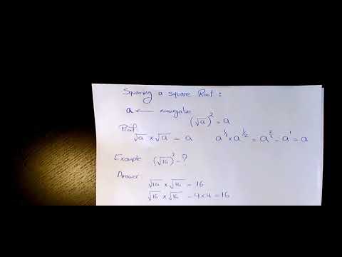 Squaring a square root Explained Lesson 1 Radical Algebra (Square roots ...