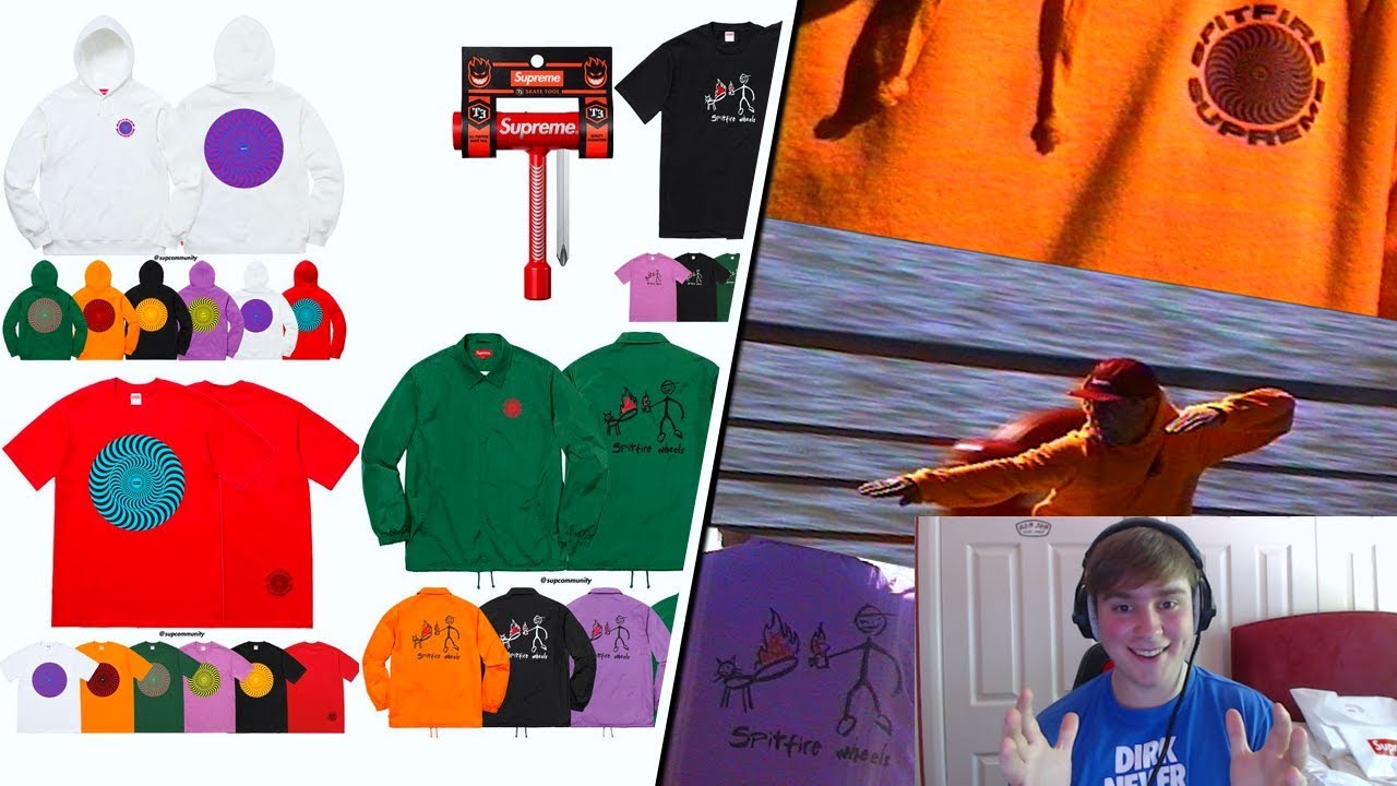 Supreme SS18 Week 18 - Spitfire Collab Droplist & Thoughts - YouTube
