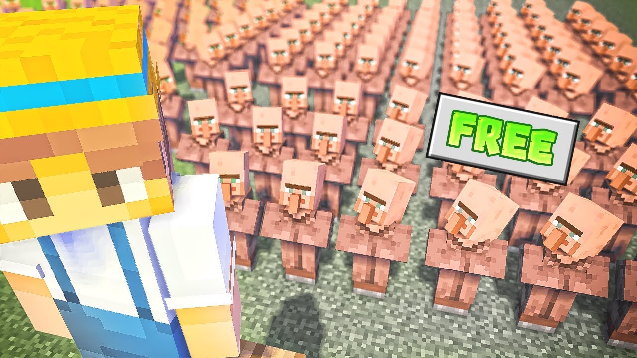 Fighting Between 1 Million Villagers in Minecraft - YouTube