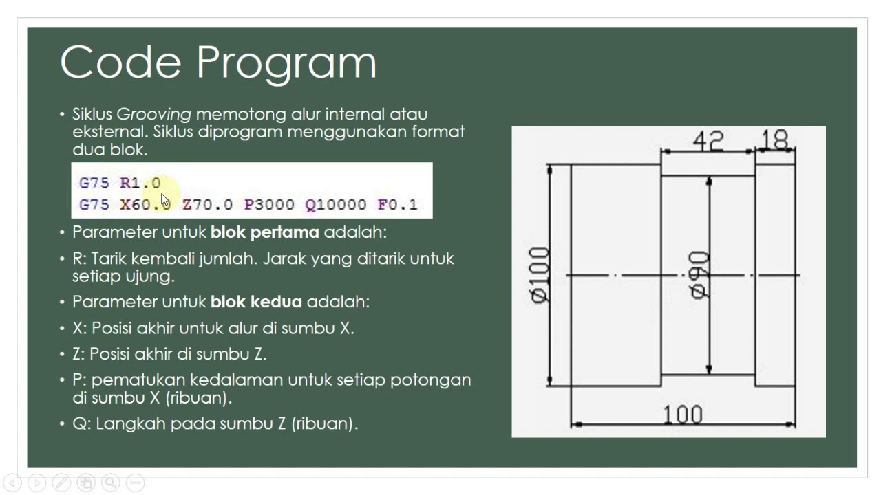 Proses Grooving pada CNC Turning - YouTube