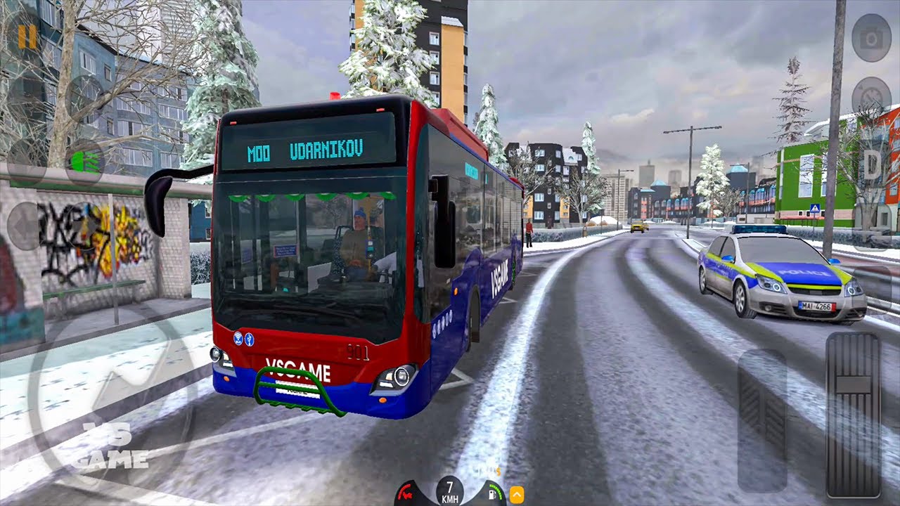 Winter Bus Driving - Bus Simulator 2023 - Gameplay - YouTube