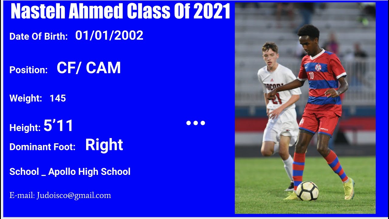 NASTEH A - College Soccer Recruiting Highlight Video 2021 - YouTube