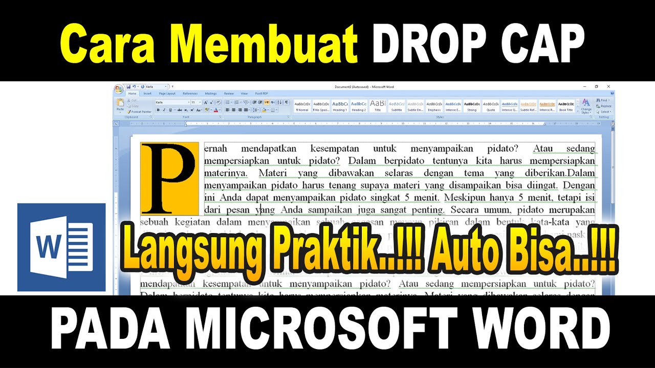 Cara Mudah Membuat Dokumen Drop Cap di Microsoft Word Sangat Mudah ...