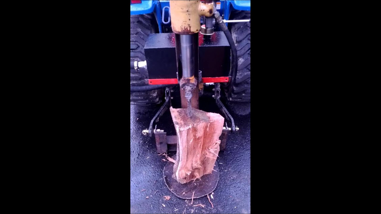 Homemade 3 point log splitter - YouTube