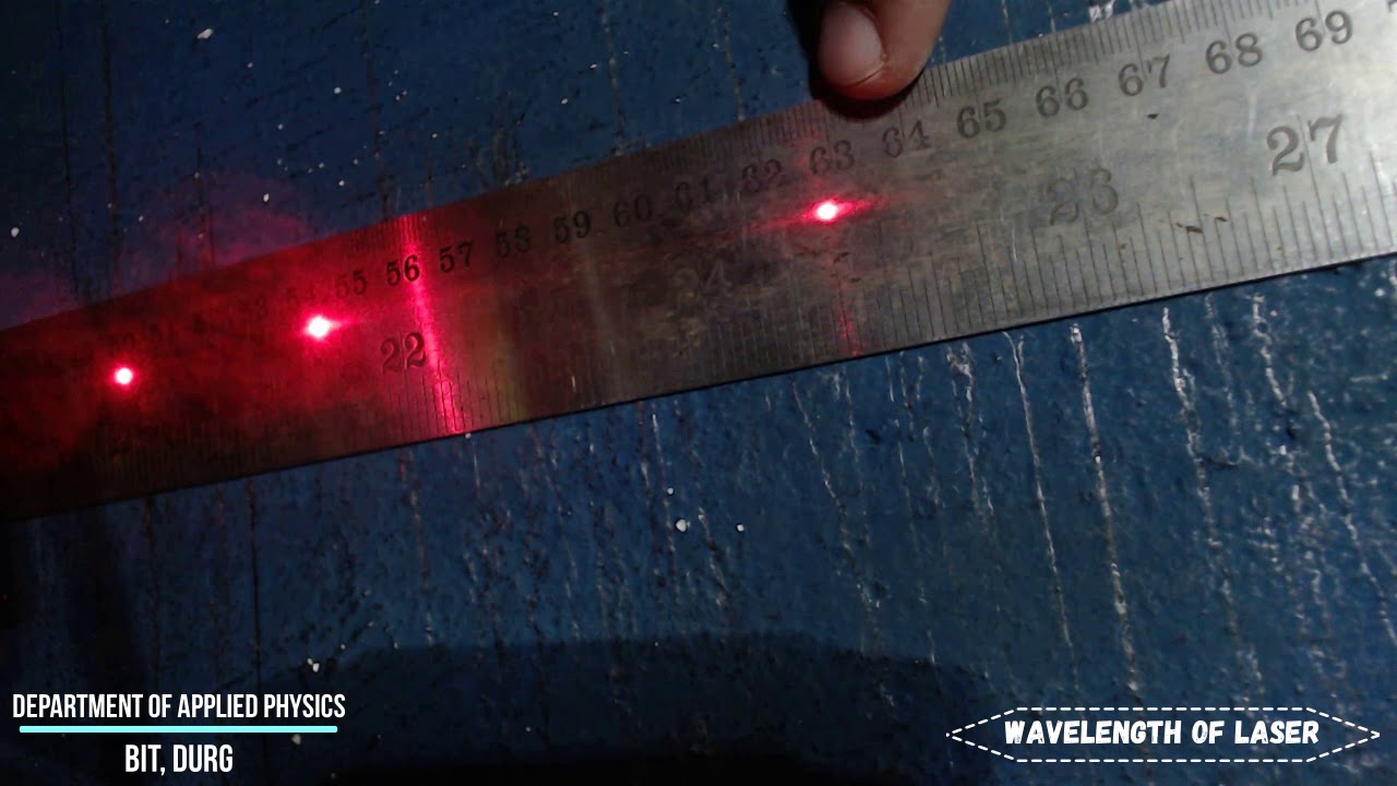 To determine wavelength of Laser source using diffraction grating - YouTube