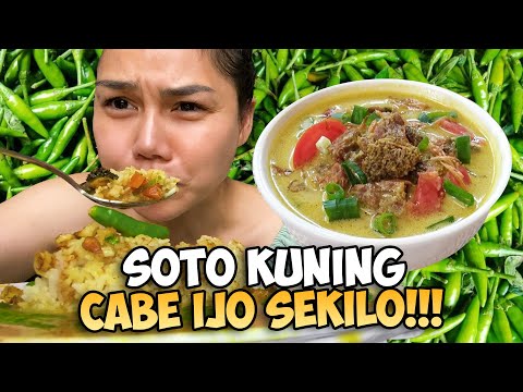 MAKAN SOTO KUNING PAKE CABE 1 KILO❗ GAK KUAT GUYS DUT TAKUT MASUK UGD LAGI 😆
