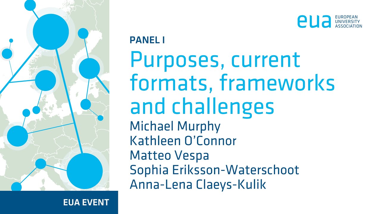 Panel 1 – Purposes, current formats, frameworks and challenges - YouTube