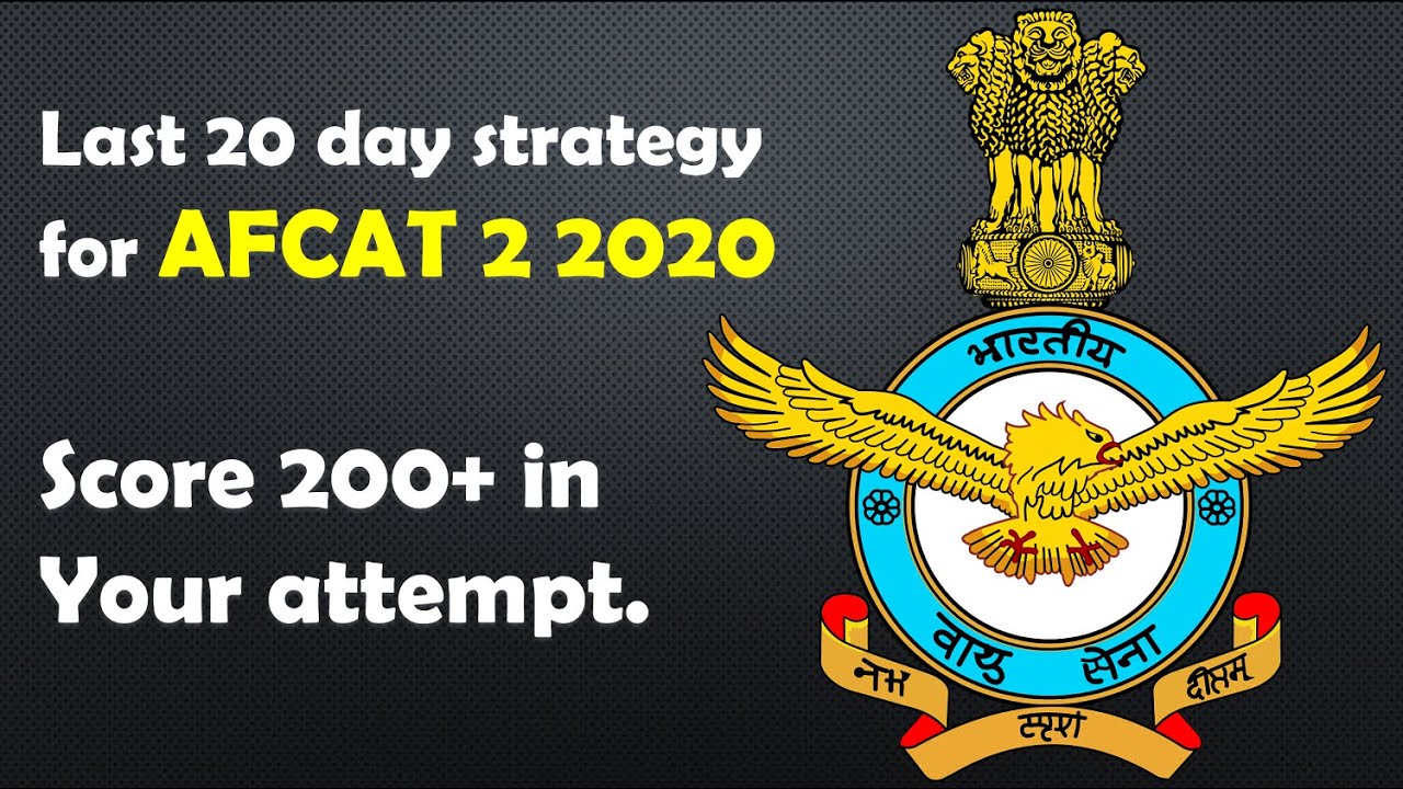 AFCAT 2 2020 || 20 day Strategy || score 200+ || - YouTube