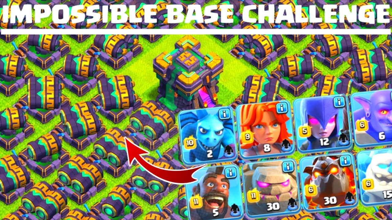 Impossible Base Challenge (Archer Tower)| Dark Elixir Troop | CLASH OF ...