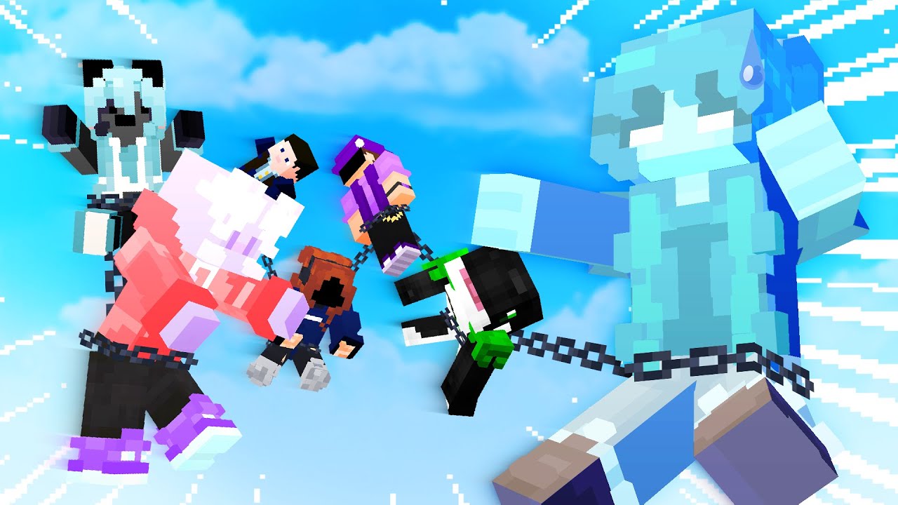 Can 7 Noobs Beat Minecraft Chained Together? - YouTube