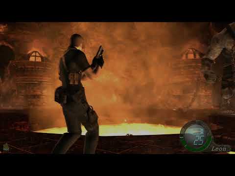 Leon Getting Killed by a Lava El Gigante - Resident Evil 4