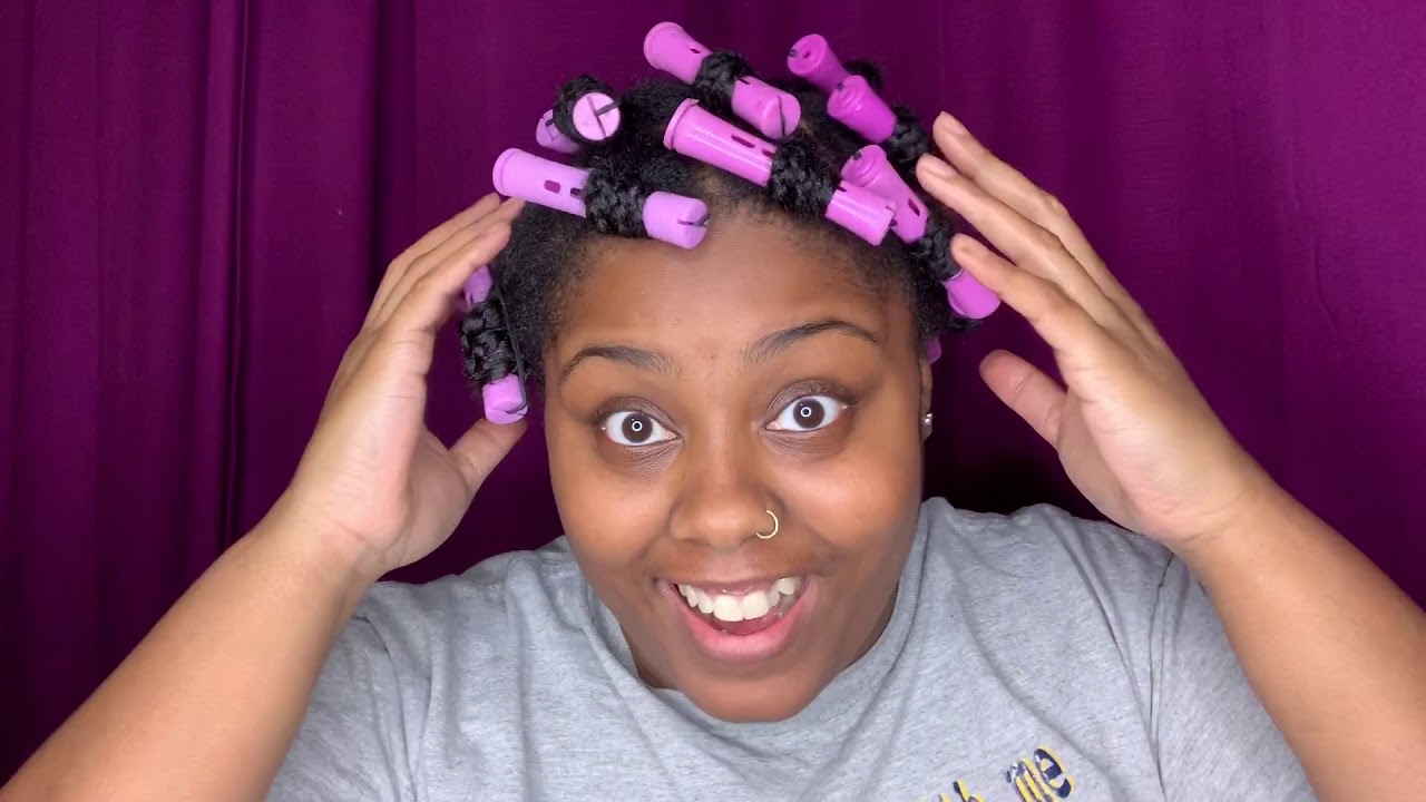 “A BLOW OUT BRAID OUT” USING PERM RODS” | On Low Density 4C HAIR” - YouTube