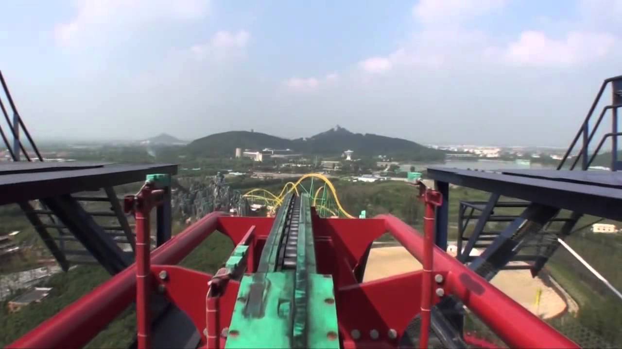 Diving Coaster Roller Coaster Front Seat POV BM Dive Machine Happy ...