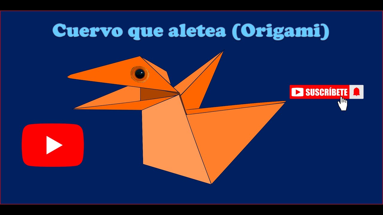Como hacer un Cuervo que mueve las alas (Origami) - YouTube