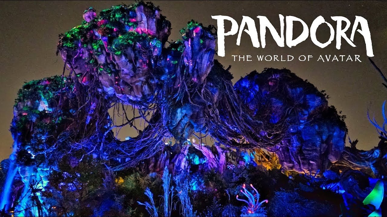 🌌 Pandora at Night 4K |Disney’s Animal Kingdom Walkthrough |Amazing ...