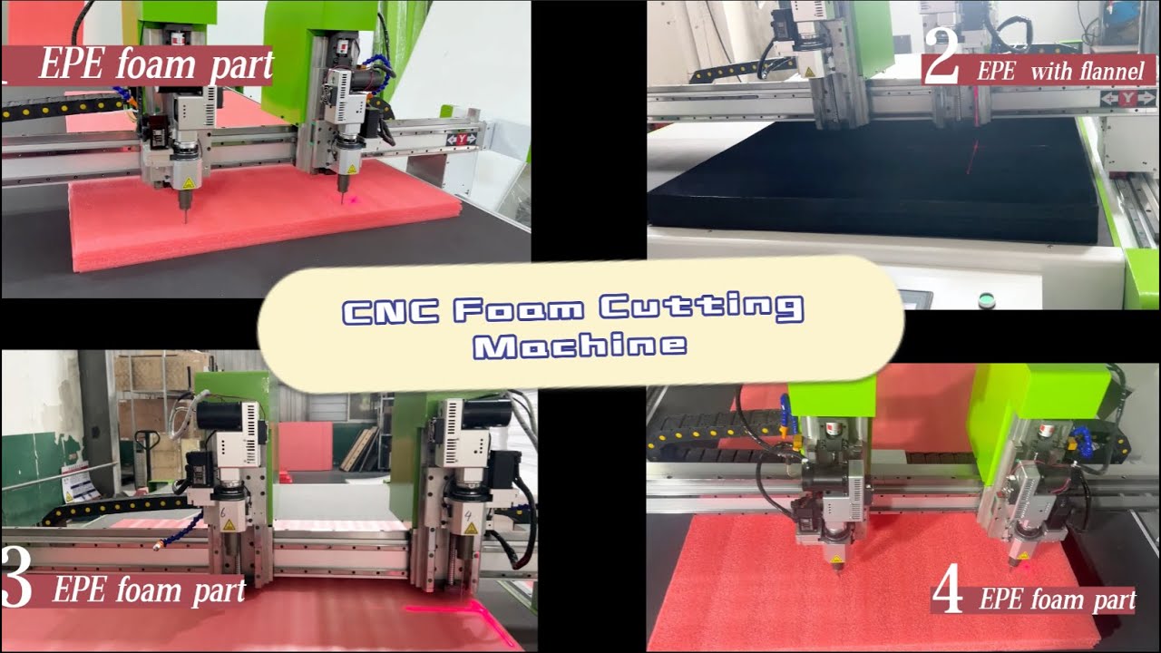 CNC Foam Packaging Cutting Machine (Two Heads) for Polyethylene PE EPE ...