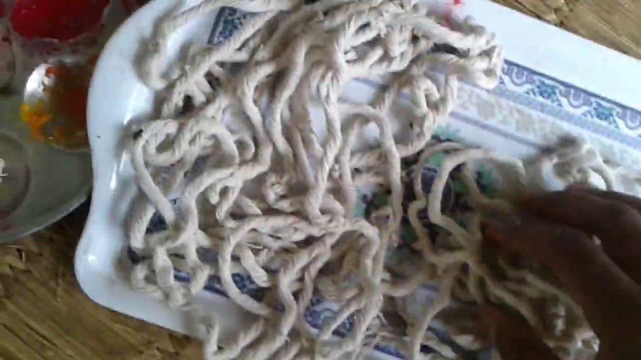 Traditional way of making JANAI(जनै).#TraditionalWay #TraditionalThings ...