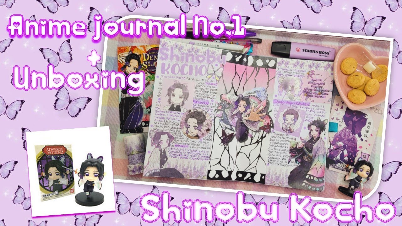 ANIME JOURNAL WITH ME | Shinobu Kocho Spread | Kimetsu No Yaiba Journal ...