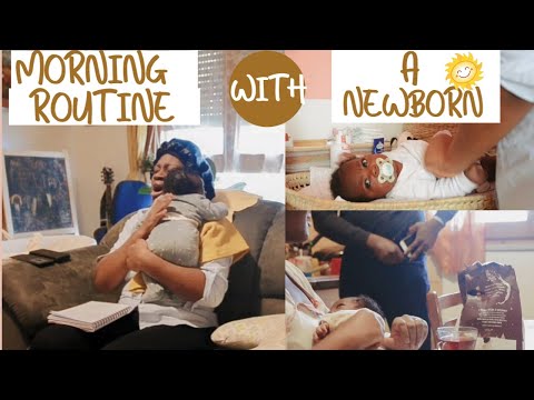 MORNING ROUTINE WITH A NEWBORN 2021 | BREASTFEEDING MOM VLOG