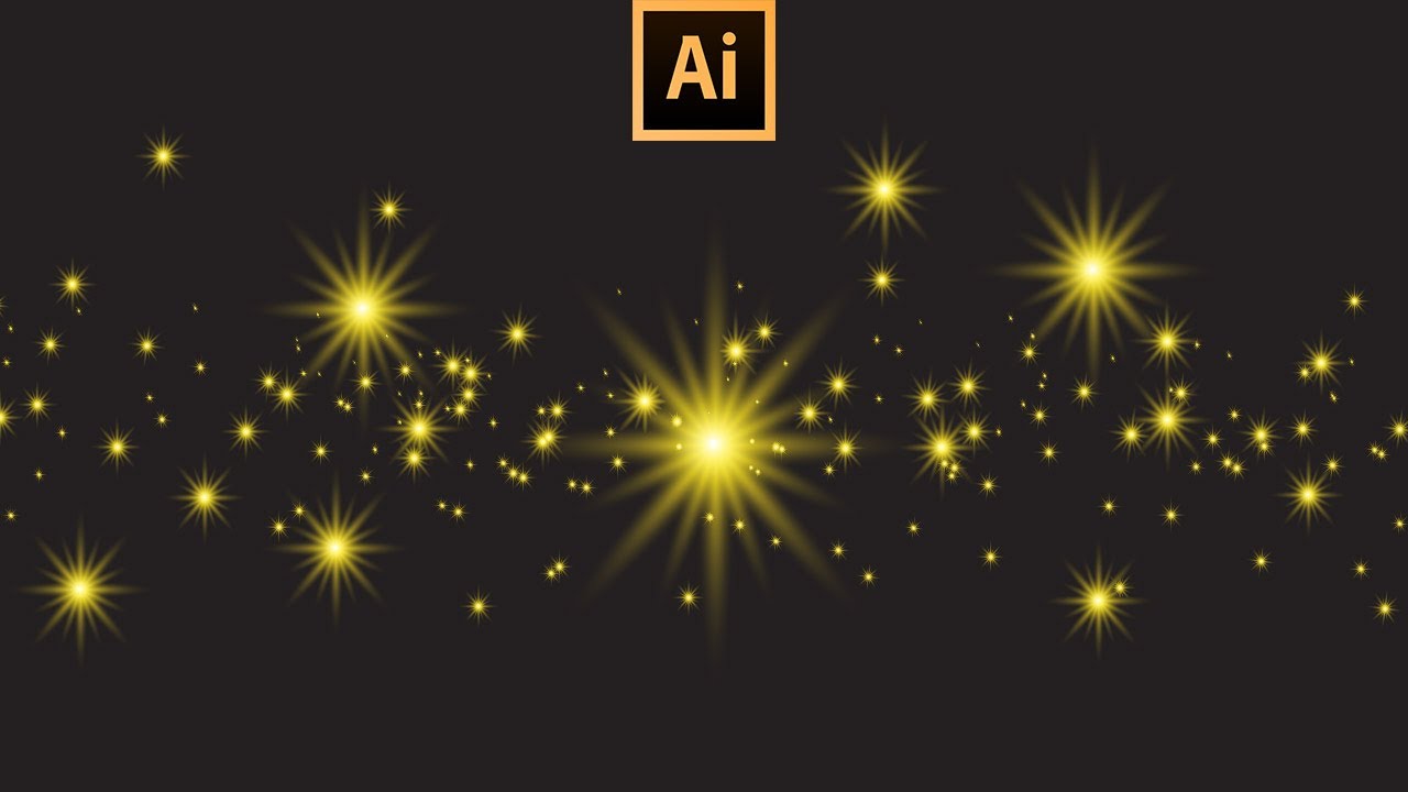 How to make light effect with adobe illustrator - YouTube