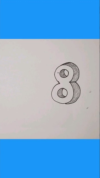 How to draw😚 a 3d number 8 drawing Rainbow art #3d #drawing # ...