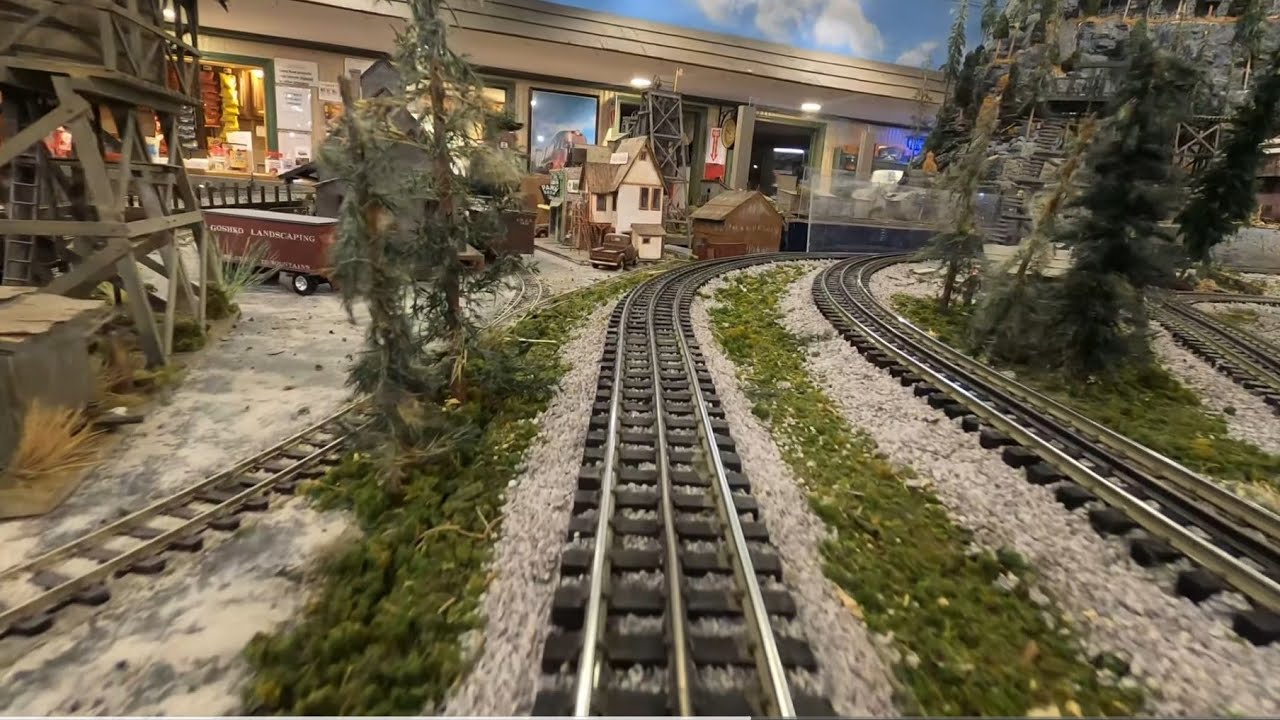 O-Gauge train layout, engineer's perspective! - YouTube