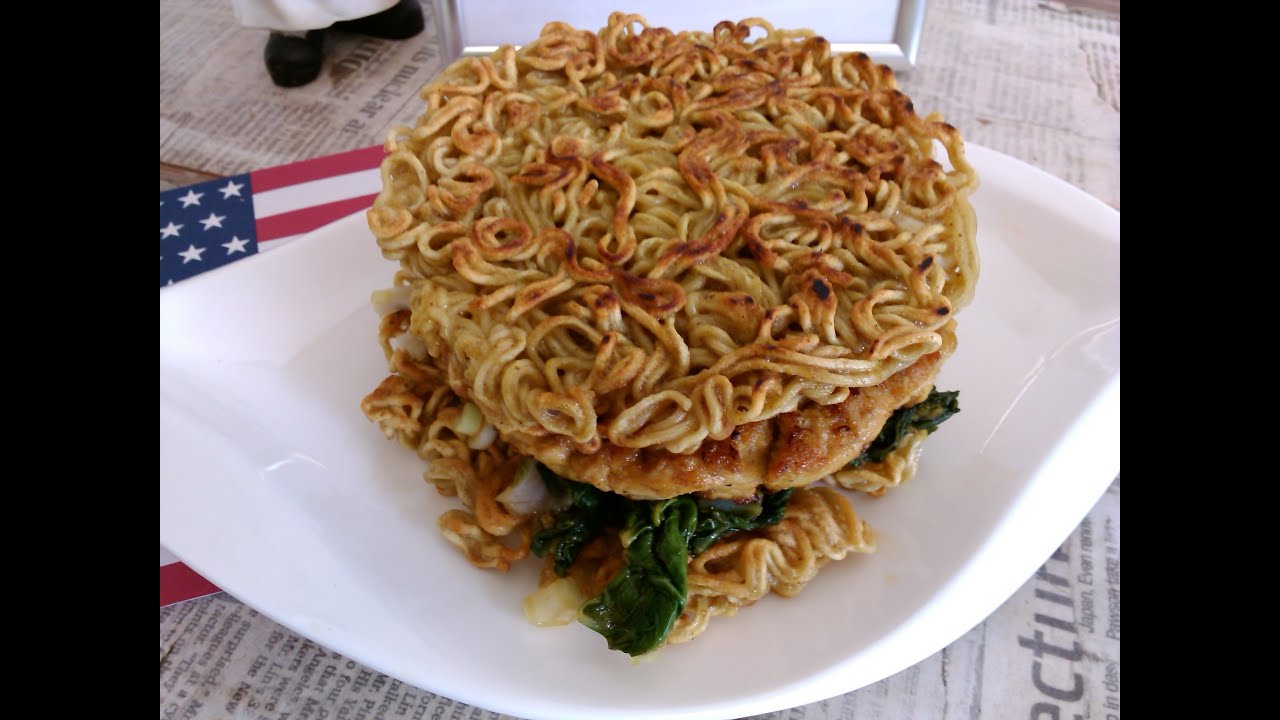 Ramen Noodles Burger / Rezept / Tutorial - YouTube