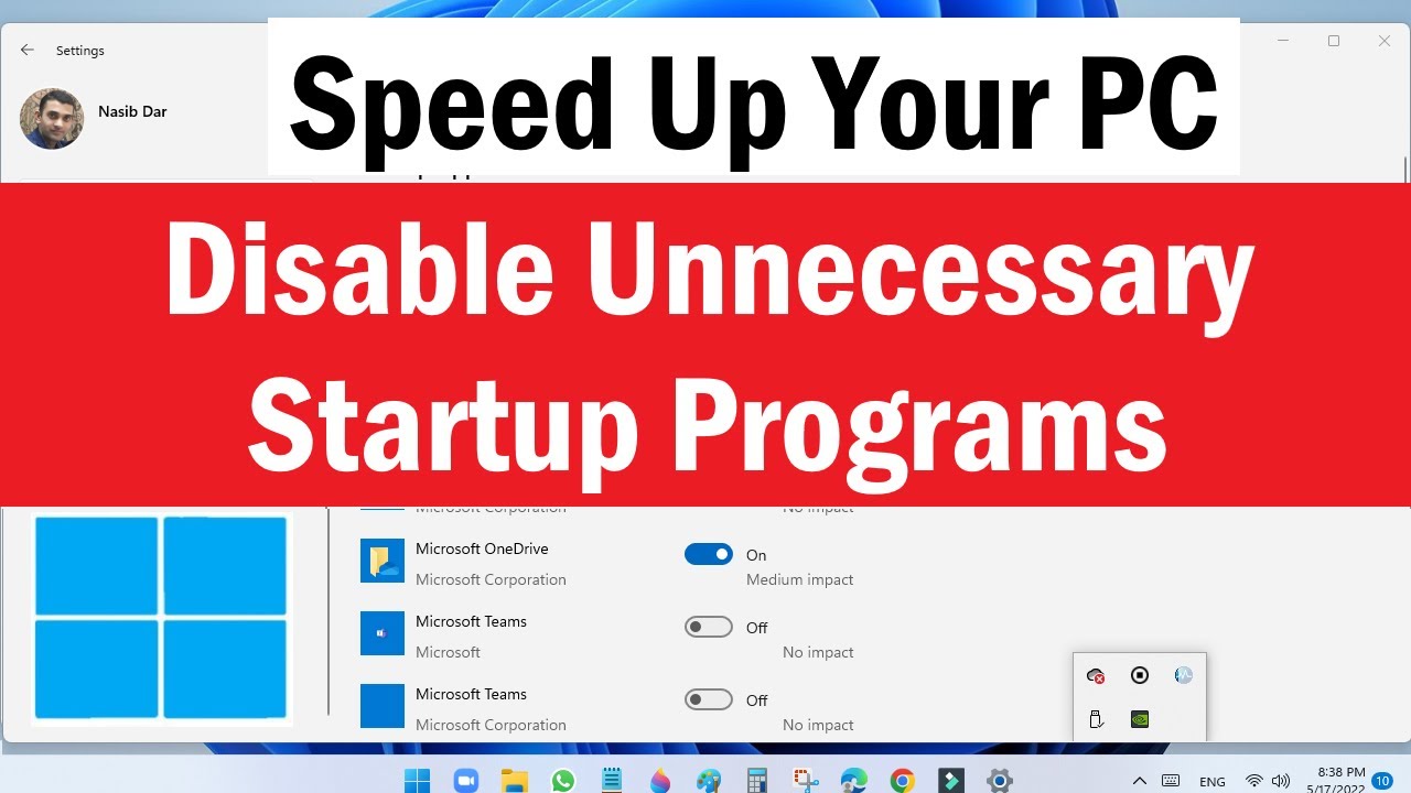 How to Disable Startup Programs in Windows 11 | How To Speedup The ...