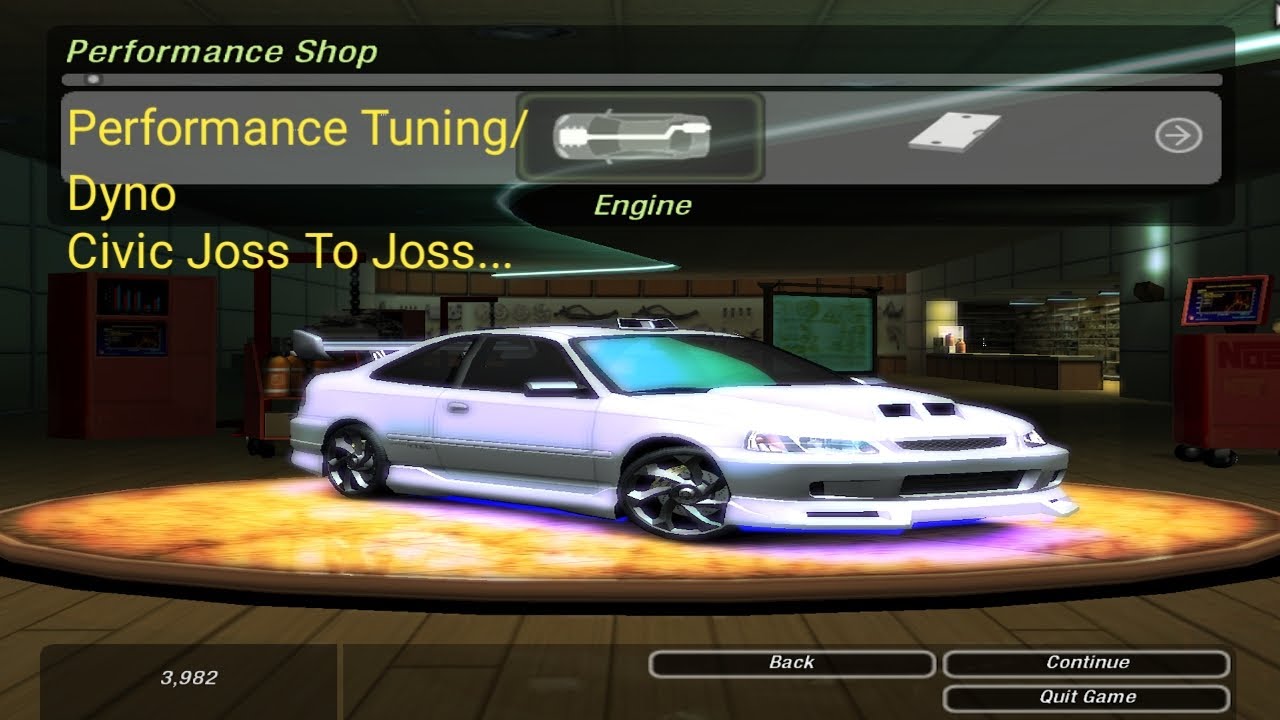 Need For Speed Underground 2 Performance Tuning Dyno - YouTube
