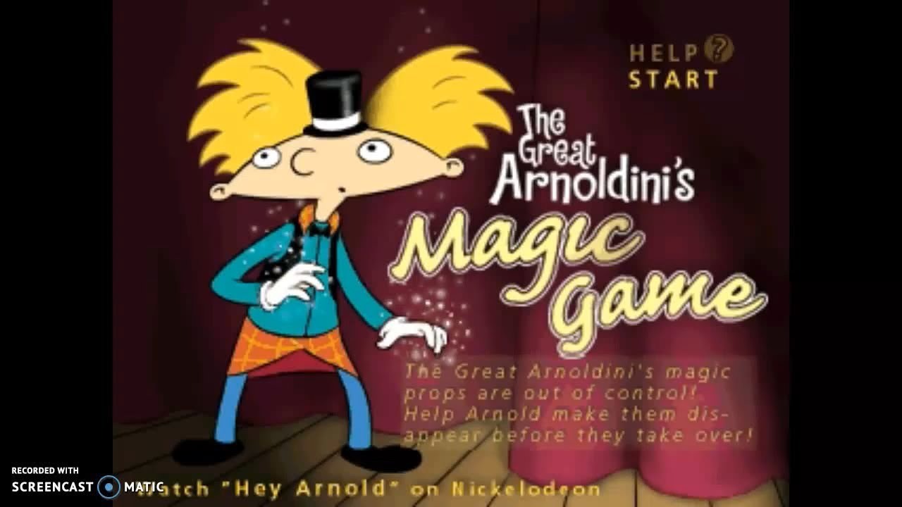 Hey Arnold! The Great Arnoldini's Magic Game (Nickelodeon Games) - YouTube
