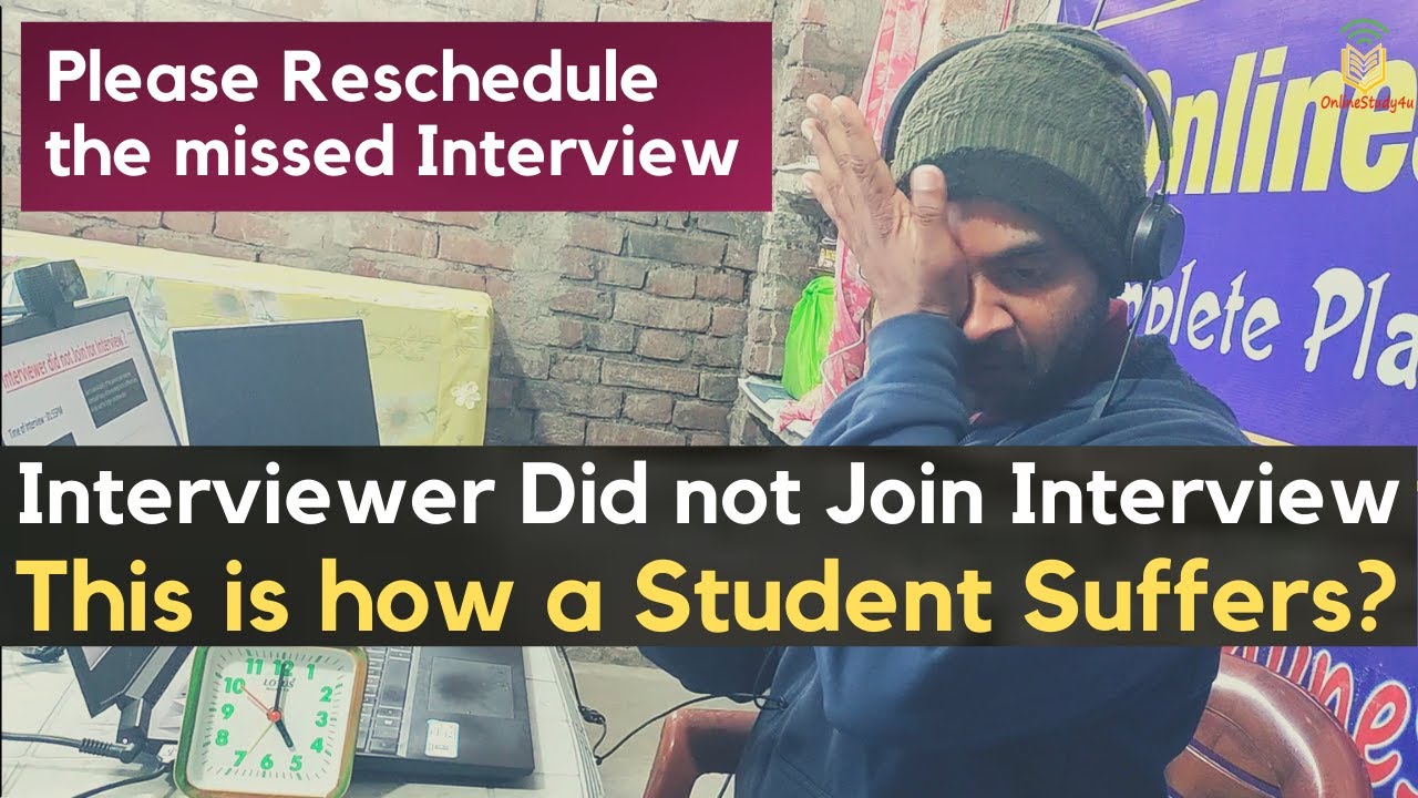 Interviewer did not join the Interview ? | This is how a student ...