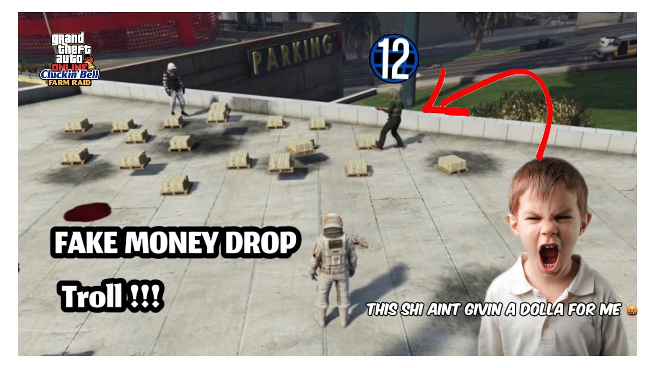 MESSING WITH LOW LEVELS FAKE MONEY DROP XBOX !!!! - YouTube