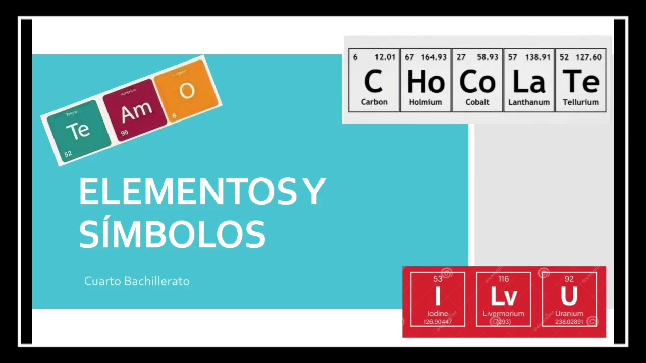 Elementos y símbolos químicos (4to.) - YouTube