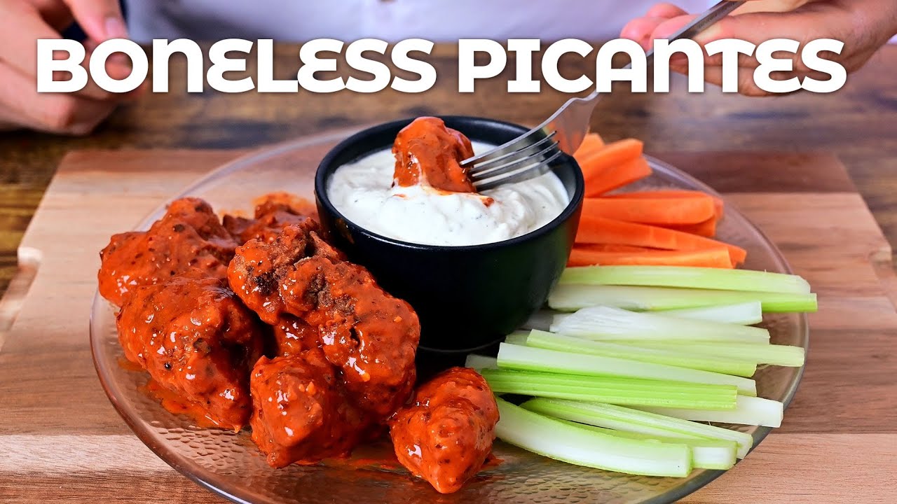 Cómo preparar Boneless con salsa picante de Búfalo y macha - YouTube