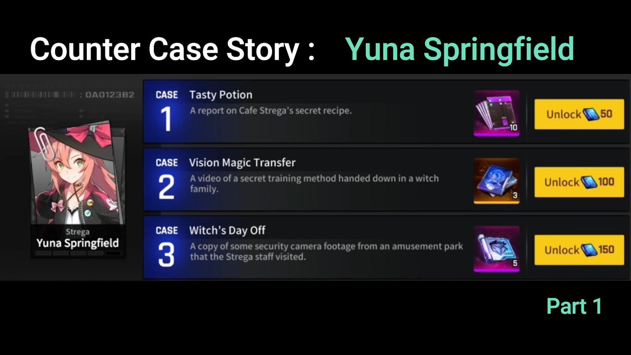 COUNTER : SIDE | Counter Case : Yuna Springfield Part 1 - YouTube