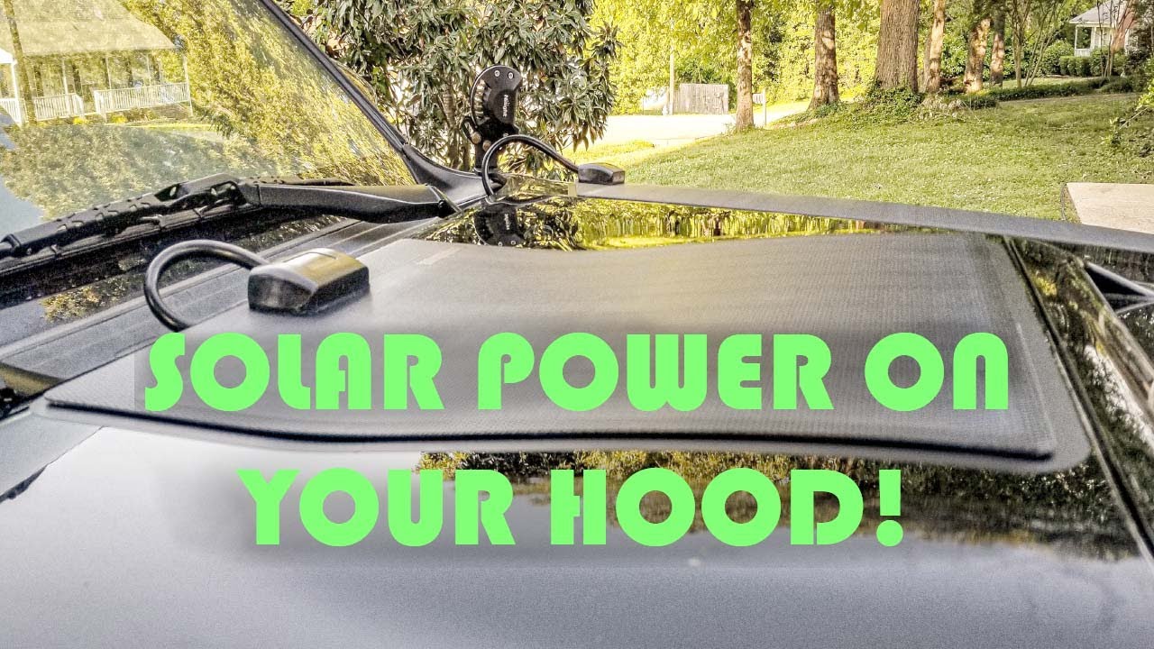 LENSUN SOLAR 60 WATT HOOD-MOUNTED SOLAR PANEL INSTALL & FIRST ...