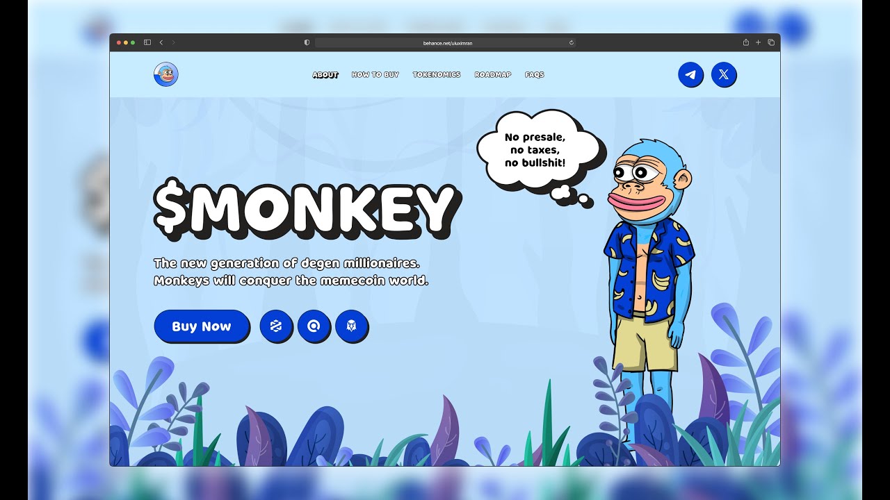 Monkey meme website design. | Website design with Figma | UI/UX design with IT+(Plus) - YouTube