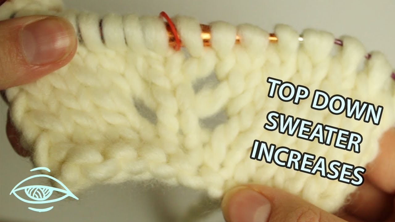 Raglan Increases with Yarn Overs [SLOW MOTION] - YouTube