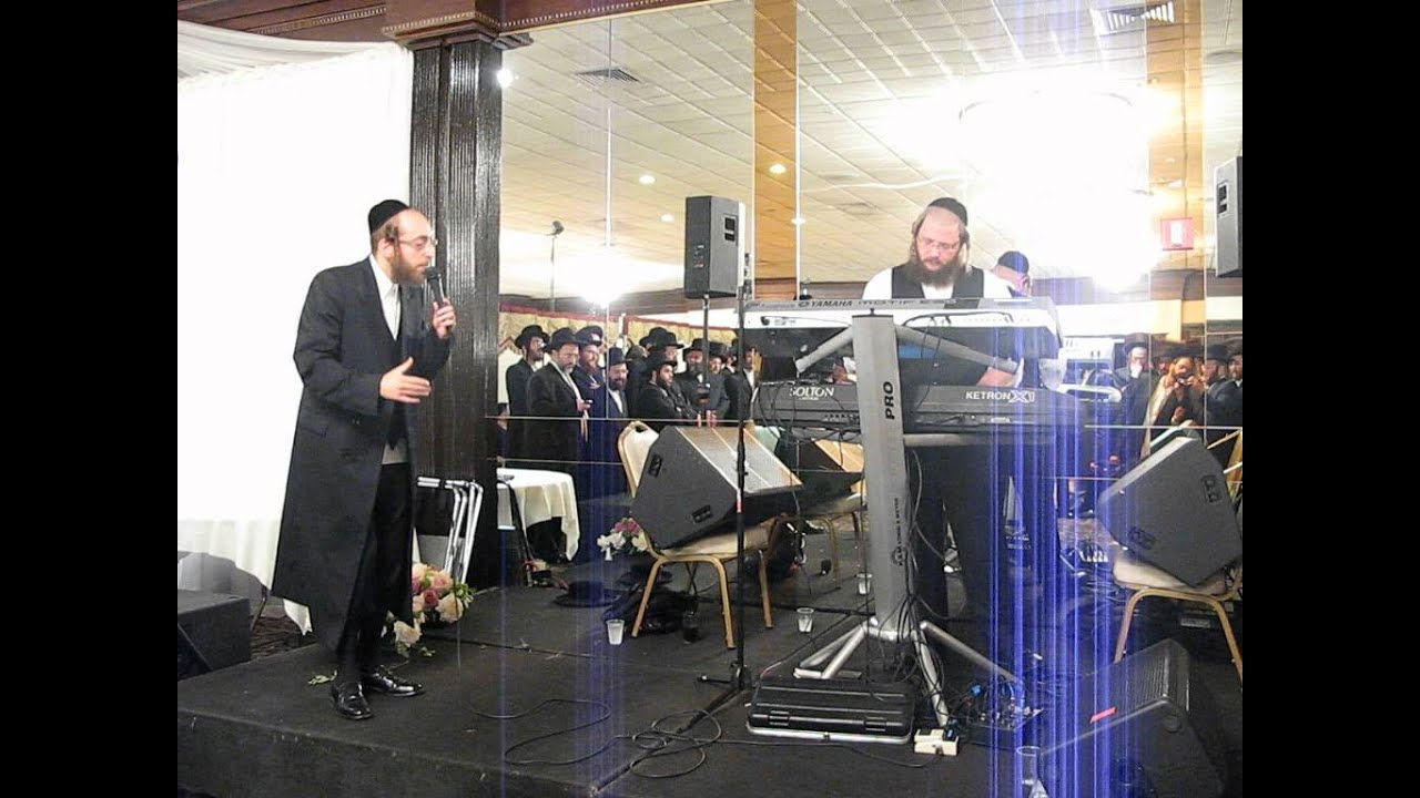 Arele Samet and Mayer Adler performing at a simcha at The Rose Castle ...