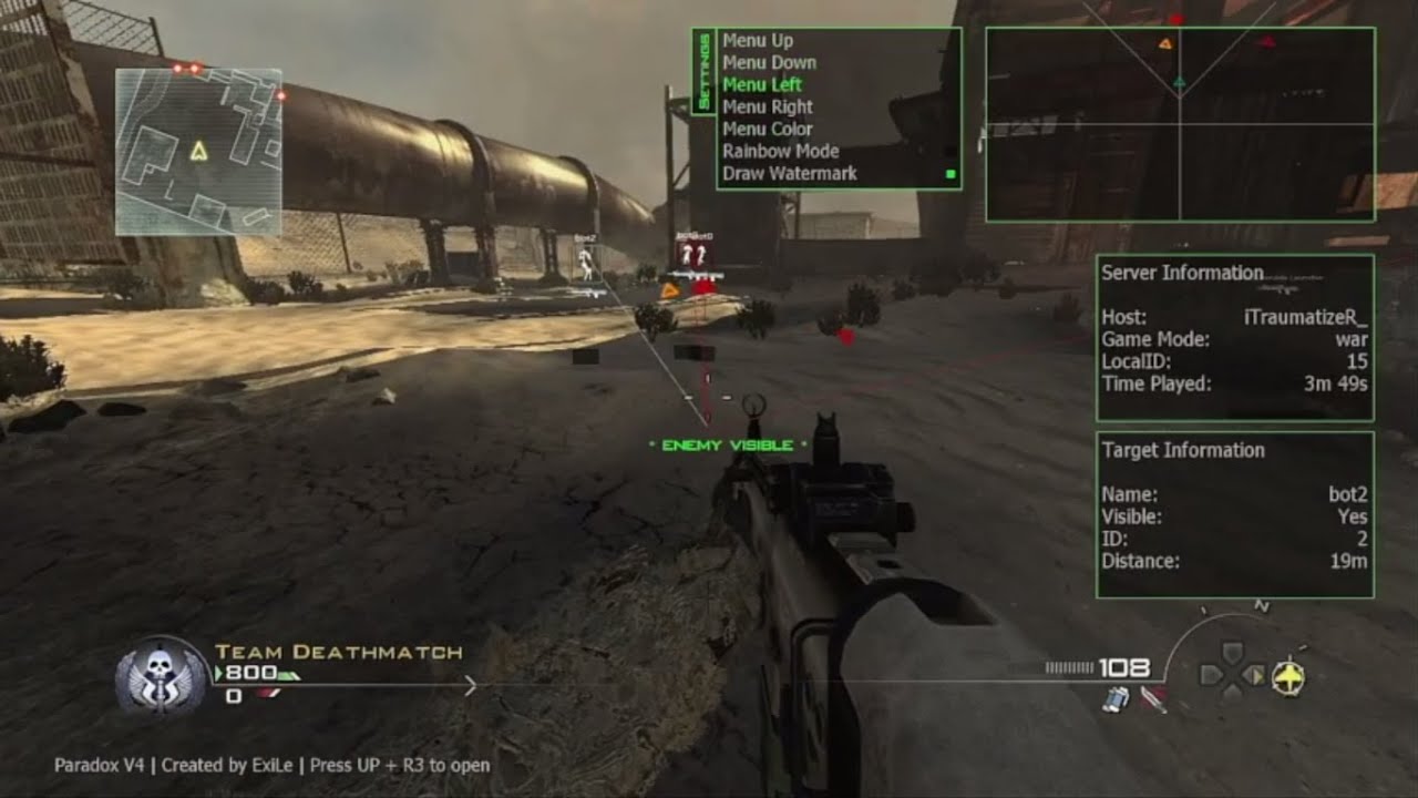 MW2 PARADOX V4 HOST & NON HOST MOD MENU CFW ONLY - YouTube