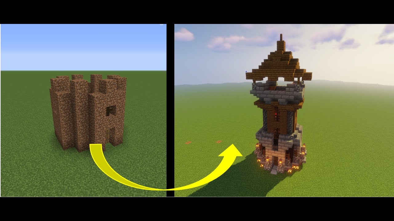 Minecraft: How to build a minecraft tower - YouTube